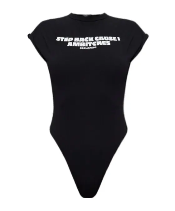 Dsquared2 Printed Crewneck Bodysuit - Black