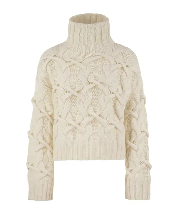 Brunello Cucinelli Braided High Neck Jumper