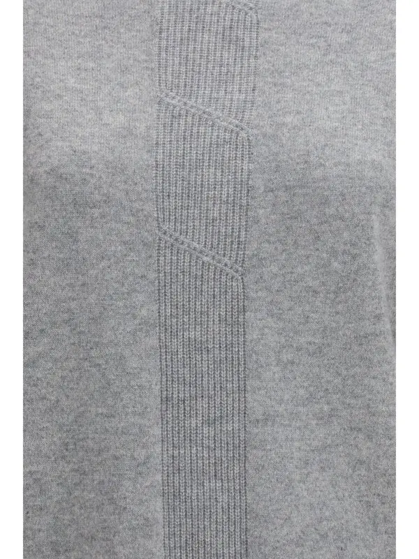 Max Mara High-neck Ribbed Sweater - Gray
