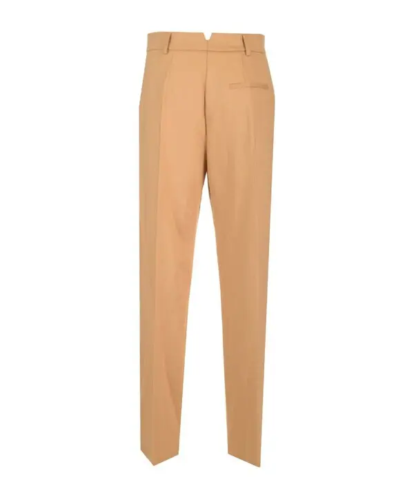 FORTE_FORTE Pleated Twill Trousers - Beige