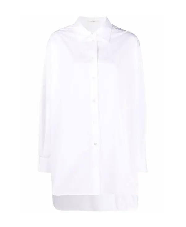 THE ROW Logo Long-sleeved Shirt - White