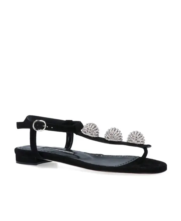 Manolo Blahnik Embellished Buckle-fastened Sandals