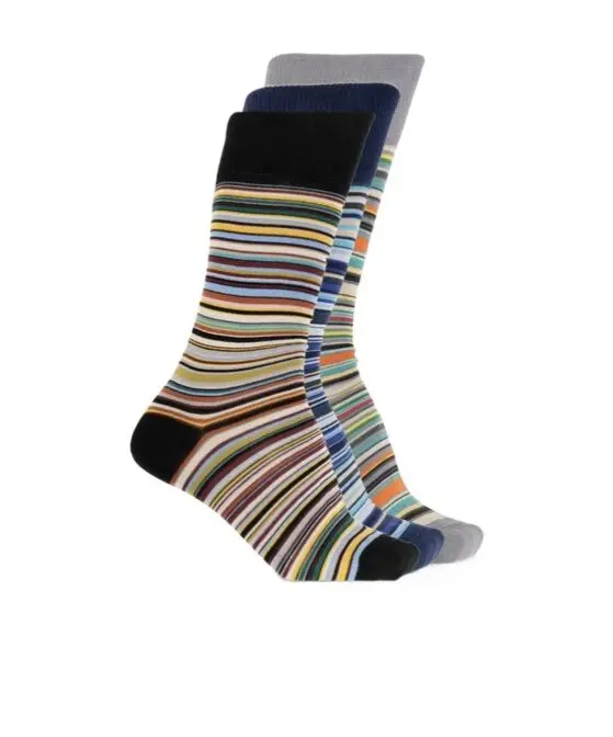 Paul Smith Six-pack Striped Crew Socks - Multicolor