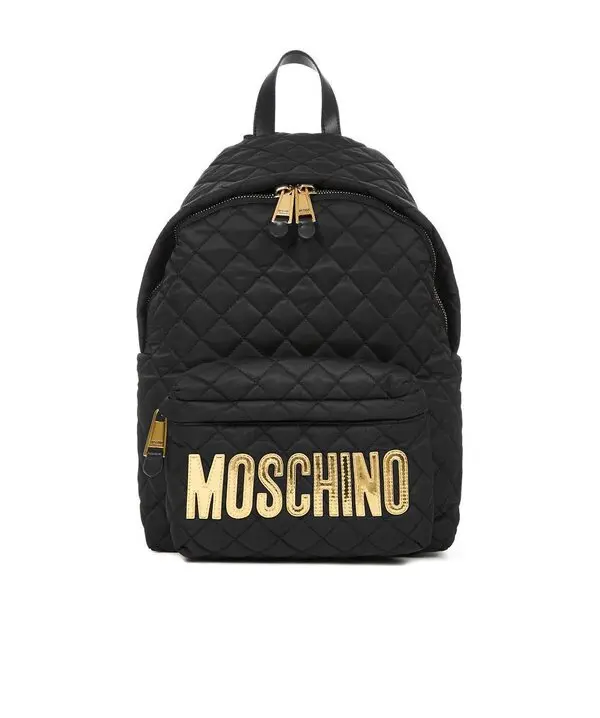Moschino Quilted Logo Backpack