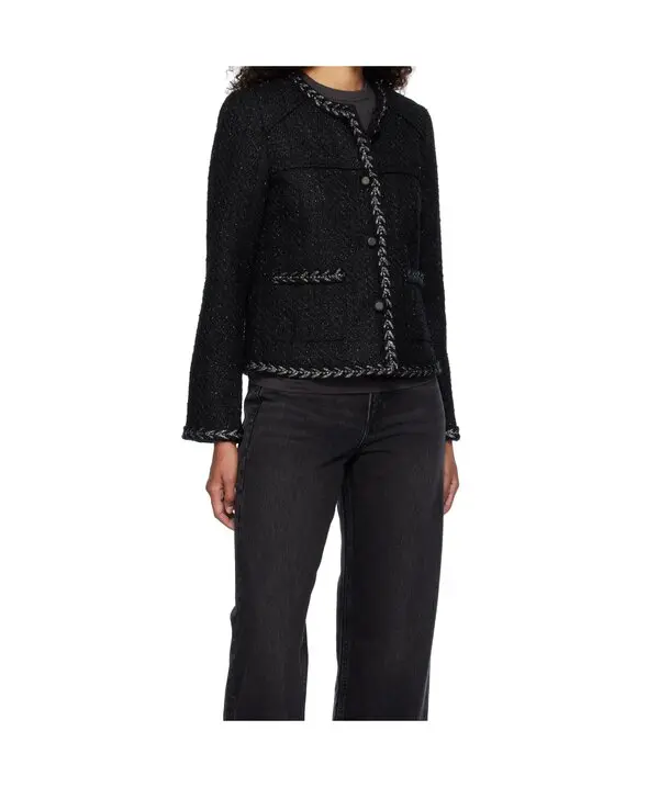 RAG  BONE Rag & Bone Tweed Jacket With Trim Detailing