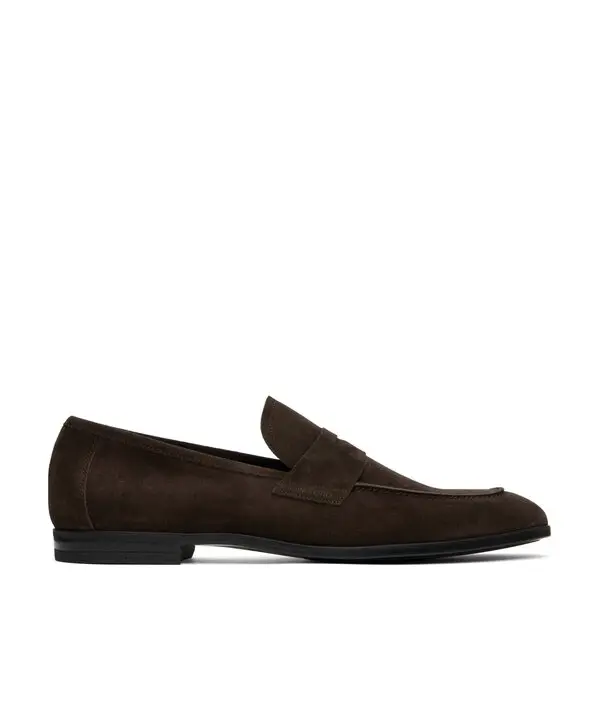 TOM FORD Suede Sean Twisted Band Loafers - Black