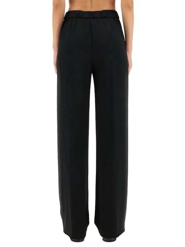 Herno Trousers Elastic Waist Drawstring Pants