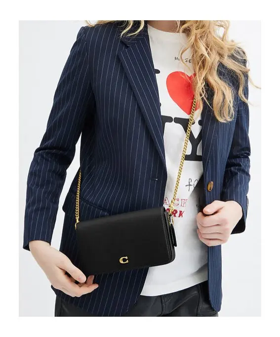 COACH Mila Logo Detail Satchel Bag - Black
