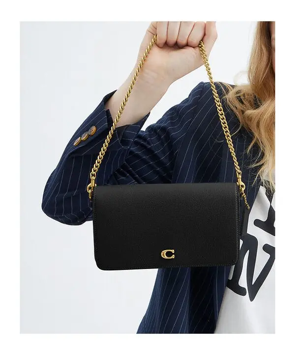 COACH Mila Logo Detail Satchel Bag - Black