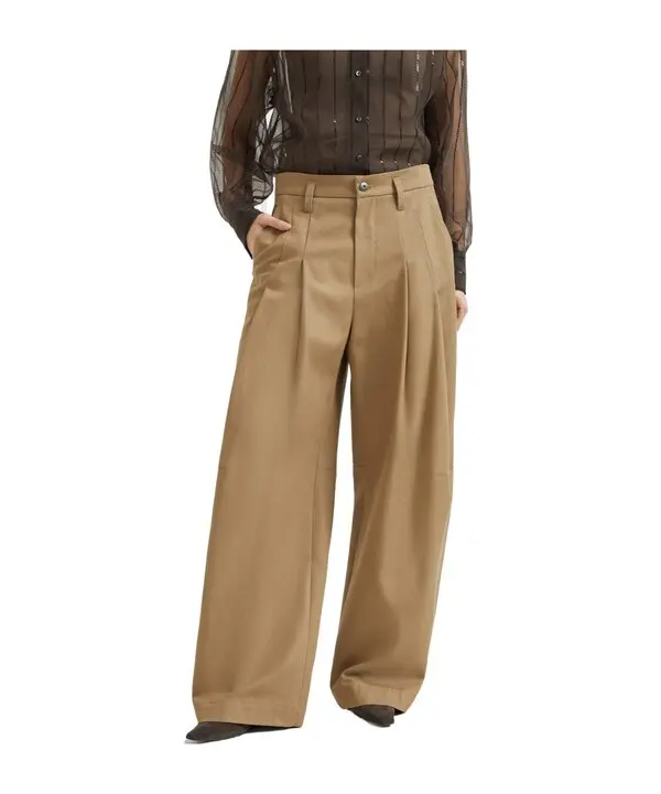 Brunello Cucinelli High Waisted Pleated Trousers