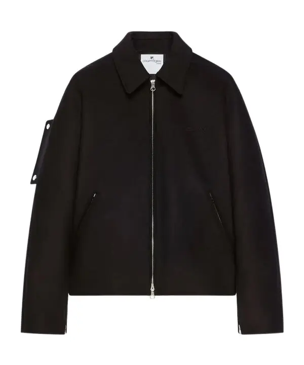 COURREGES Embroidered Bomber Jacket - Black