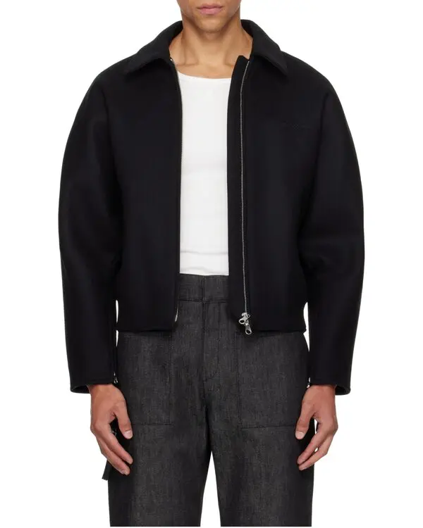 COURREGES Embroidered Bomber Jacket - Black