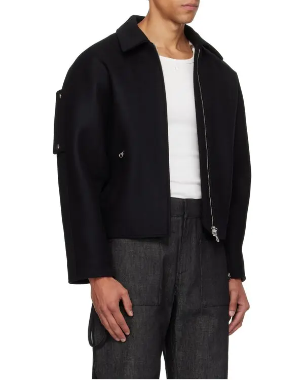 COURREGES Embroidered Bomber Jacket - Black