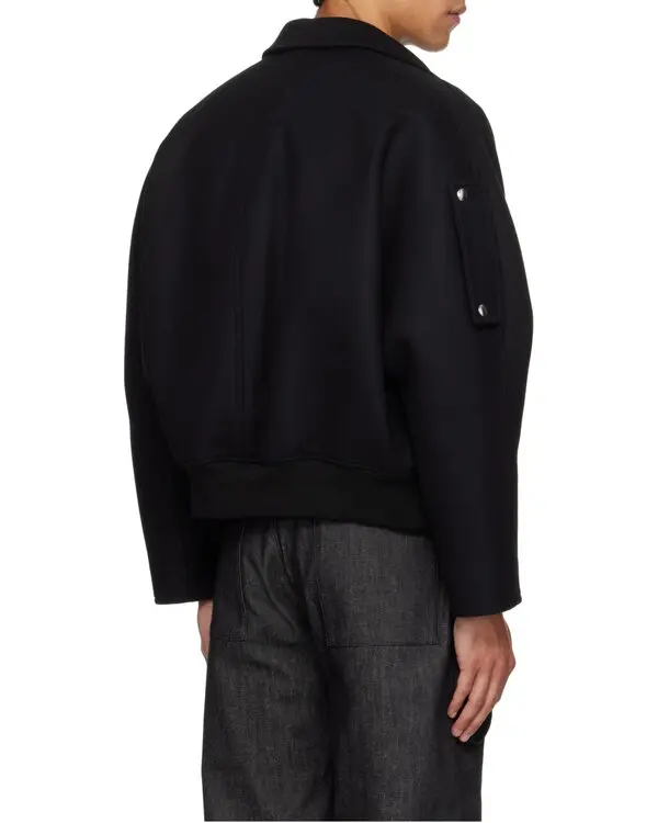 COURREGES Embroidered Bomber Jacket - Black