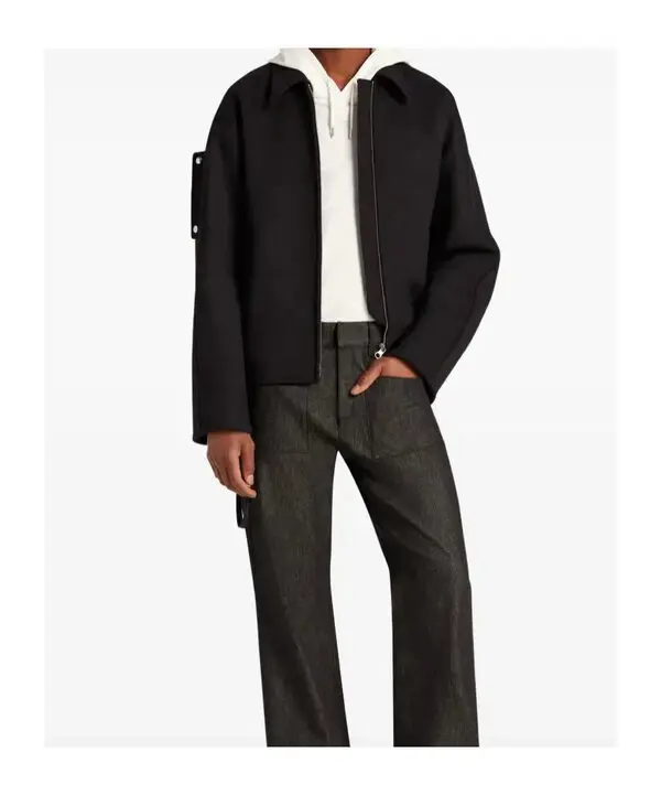 COURREGES Embroidered Bomber Jacket - Black