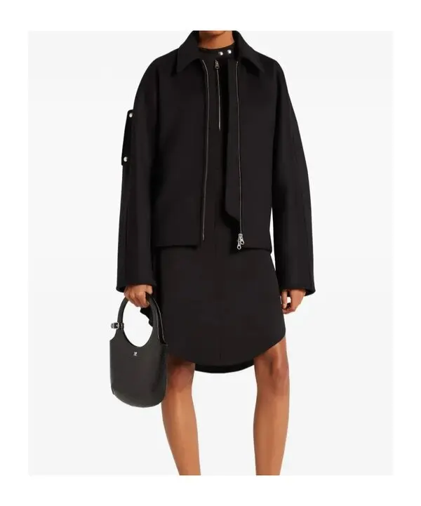 COURREGES Embroidered Bomber Jacket - Black