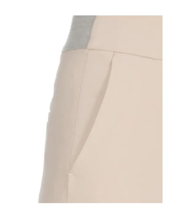 Peserico High Waist Trousers With Pressed Crease And Side Pockets