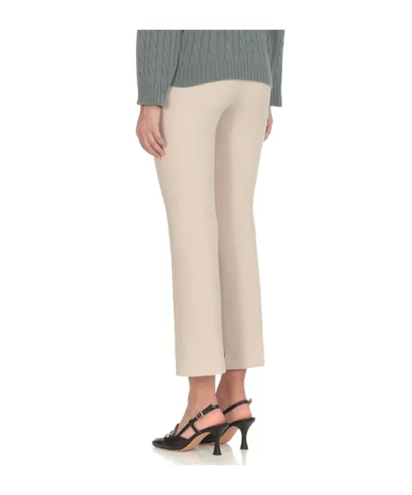 Peserico High Waist Trousers With Pressed Crease And Side Pockets