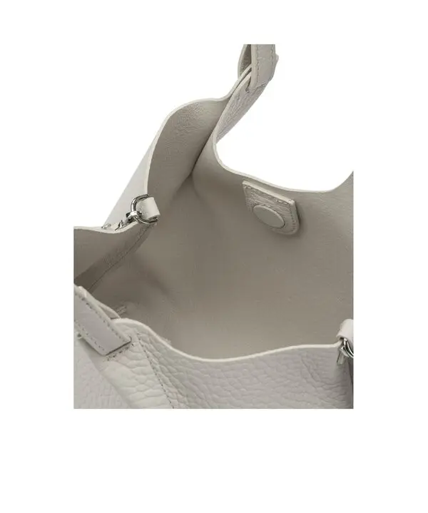 GIANNI CHIARINI Pebbled Leather Tote Bag - Grey