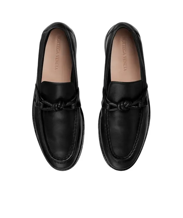 Bottega Veneta Astaire Slip-on Loafers With Knot Detail - Black