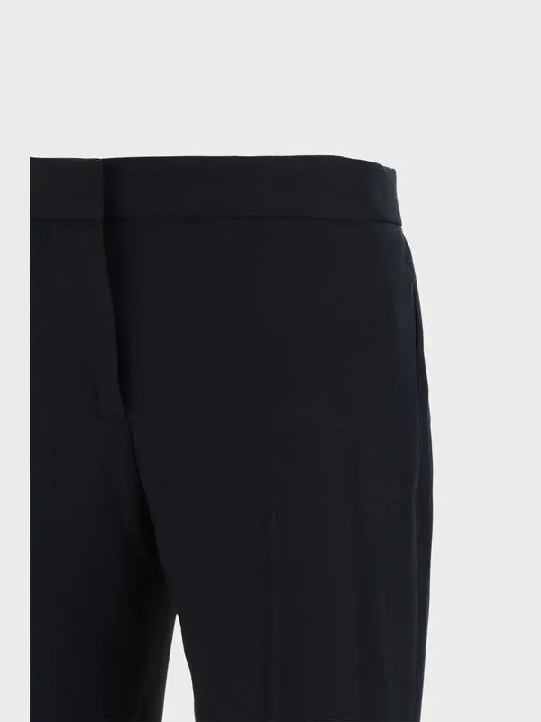 Alexander McQueen Cropped Cigarette Trousers - Black