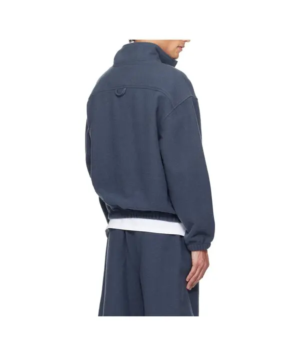 RIER Wool Half-zip Sweatshirt - Blue