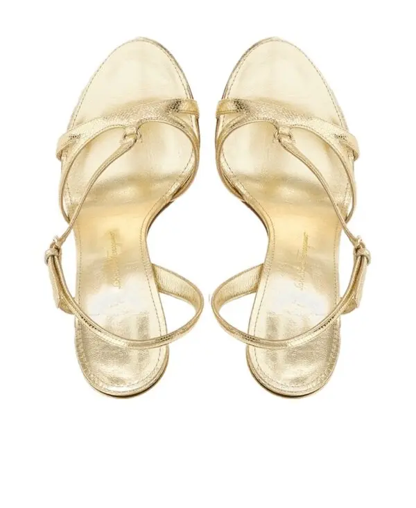 FERRAGAMO Jole High Heel Buckle Sandals - Nude