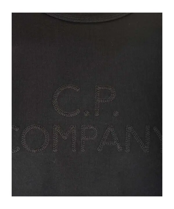 C.P. COMPANY Twisted Logo Crewneck T-shirt - Black