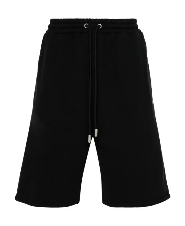 Off-White Logo Embroidered Drawstring Shorts - Black