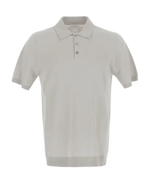 BALLANTYNE Button Detailed Short-sleeved Polo Shirt - Gray