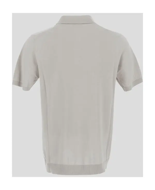 BALLANTYNE Button Detailed Short-sleeved Polo Shirt - Gray