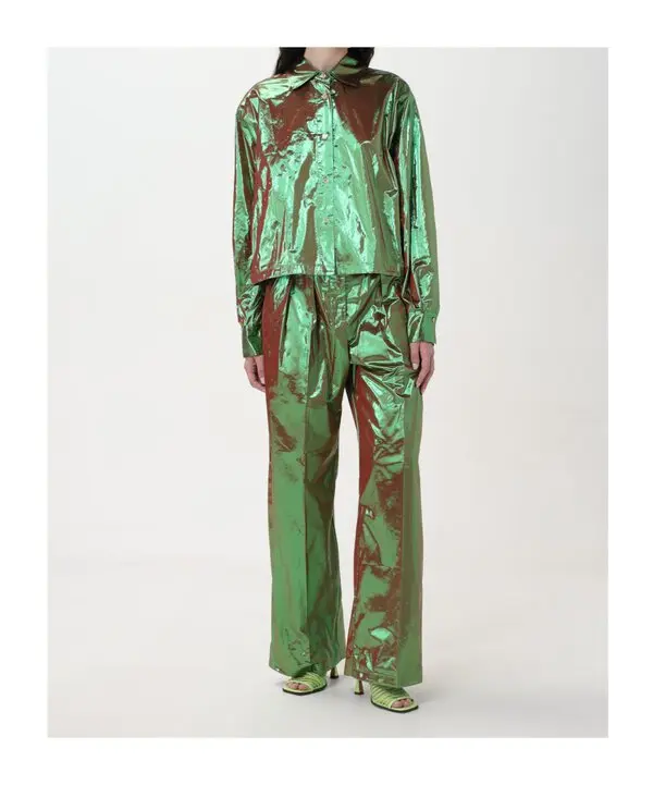 FORTE_FORTE Metallic Sheen Trousers