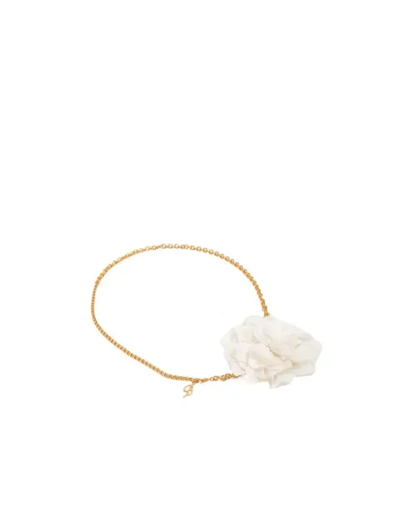 Blumarine Chain Belt With Floral Embellishment