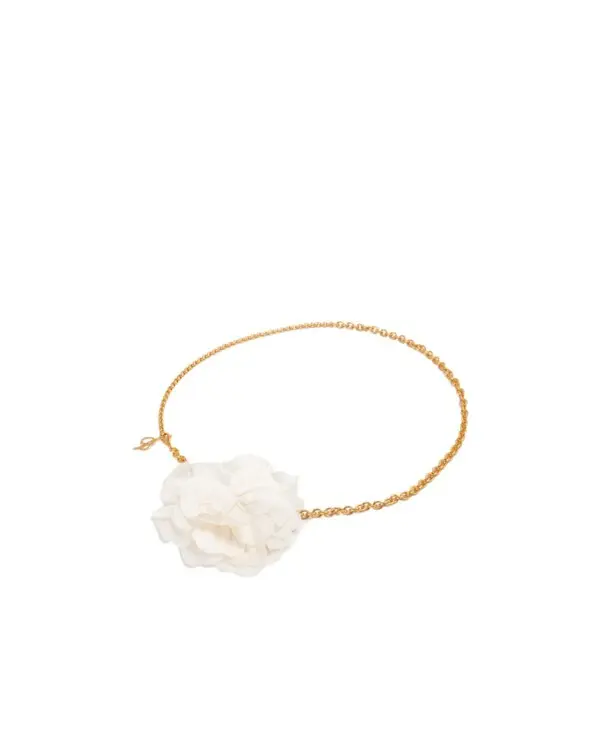 Blumarine Chain Belt With Floral Embellishment