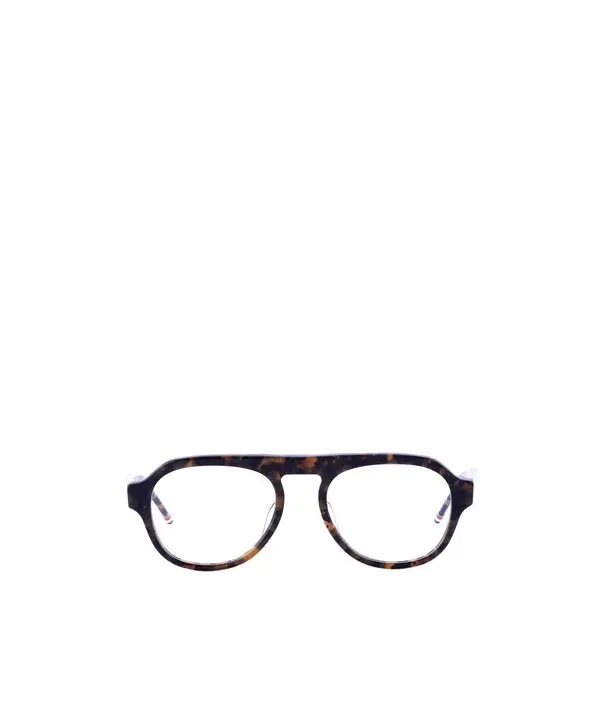 Thom Browne Navigator-frame Glasses - Brown