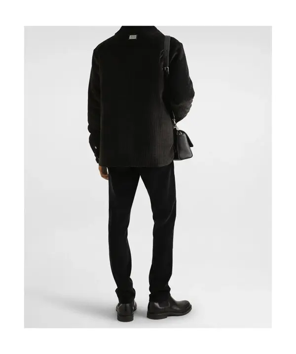 Dolce & Gabbana Dolce Gabbana Long-sleeved Corduroy Shirt - Black