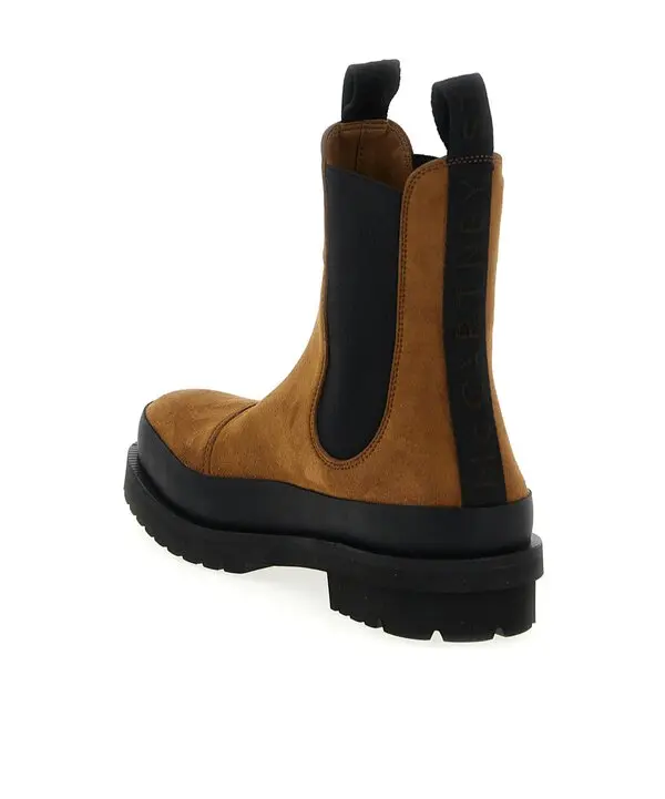 Stella McCartney Chelsea Ankle Boots With Contrast Silicone Band - Brown