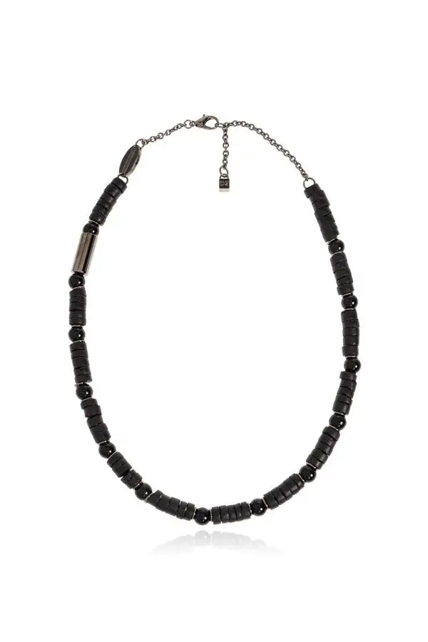Dsquared2 Logo Detail Beaded Necklace - Black