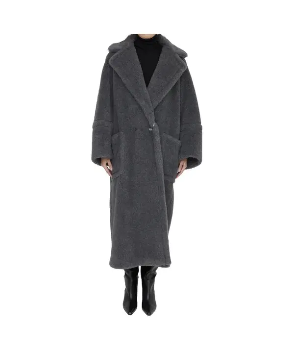 Max Mara Kadiak Double-breasted Coat - Dark Gray