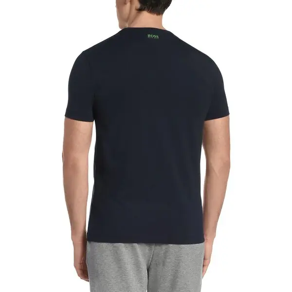 Hugo Boss Navy Blue Printed Stretch T-shirt