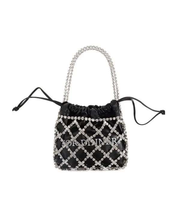Off-White Embellished Drawstring Tote Bag - Black