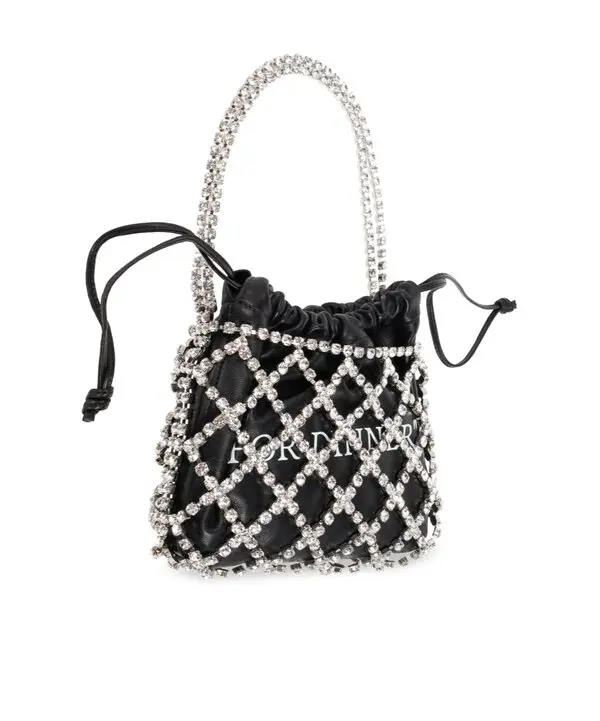 Off-White Embellished Drawstring Tote Bag