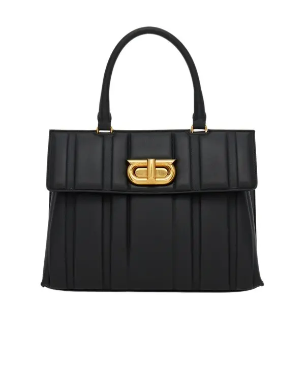 FERRAGAMO Flip Shoulder Bag - Black