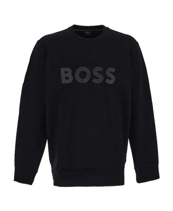 Hugo Boss Logo Print Crewneck Sweatshirt - Black