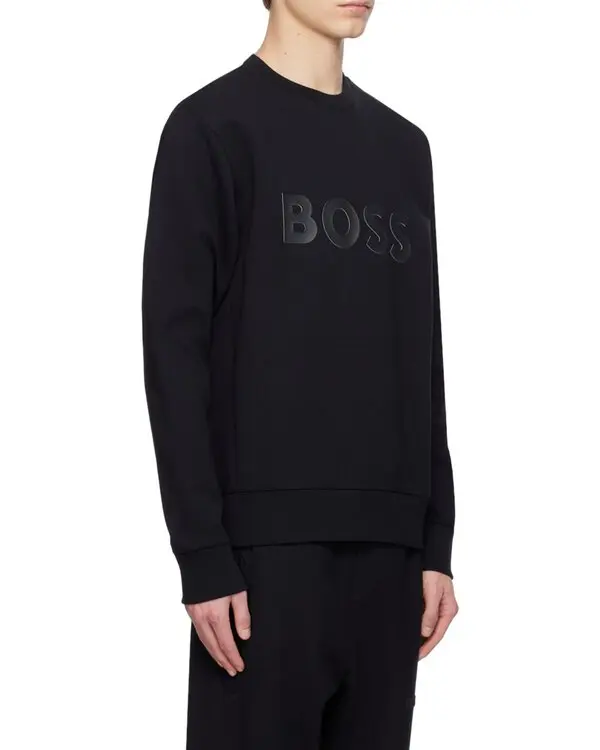 Hugo Boss Logo Print Crewneck Sweatshirt - Black