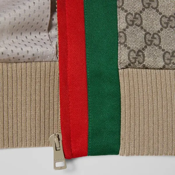 Gucci Monogrammed Zip-up Jacket - Beige/ebony