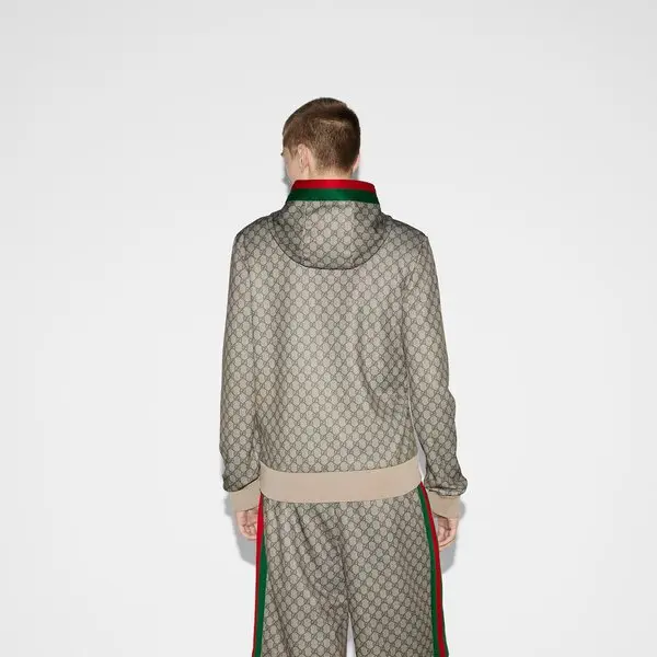 Gucci Monogrammed Zip-up Jacket - Beige/ebony