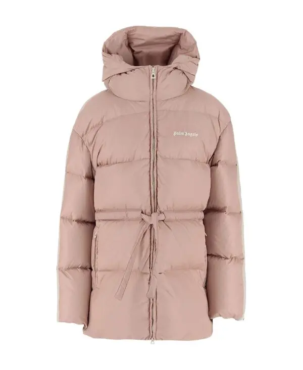 Palm Angels Logo Embroidered Down Jacket - Nude
