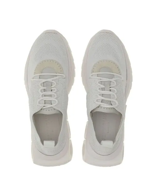 FERRAGAMO Gancini Plaque Lace-up Sneakers - Gray