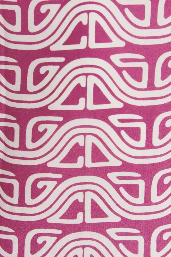 Gcds Waved Logo Printed Buttoned Shirt - Pink